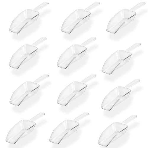 Package of 12 Candy Scoops - Clear Small Plastic Scoops for Wedding and ...