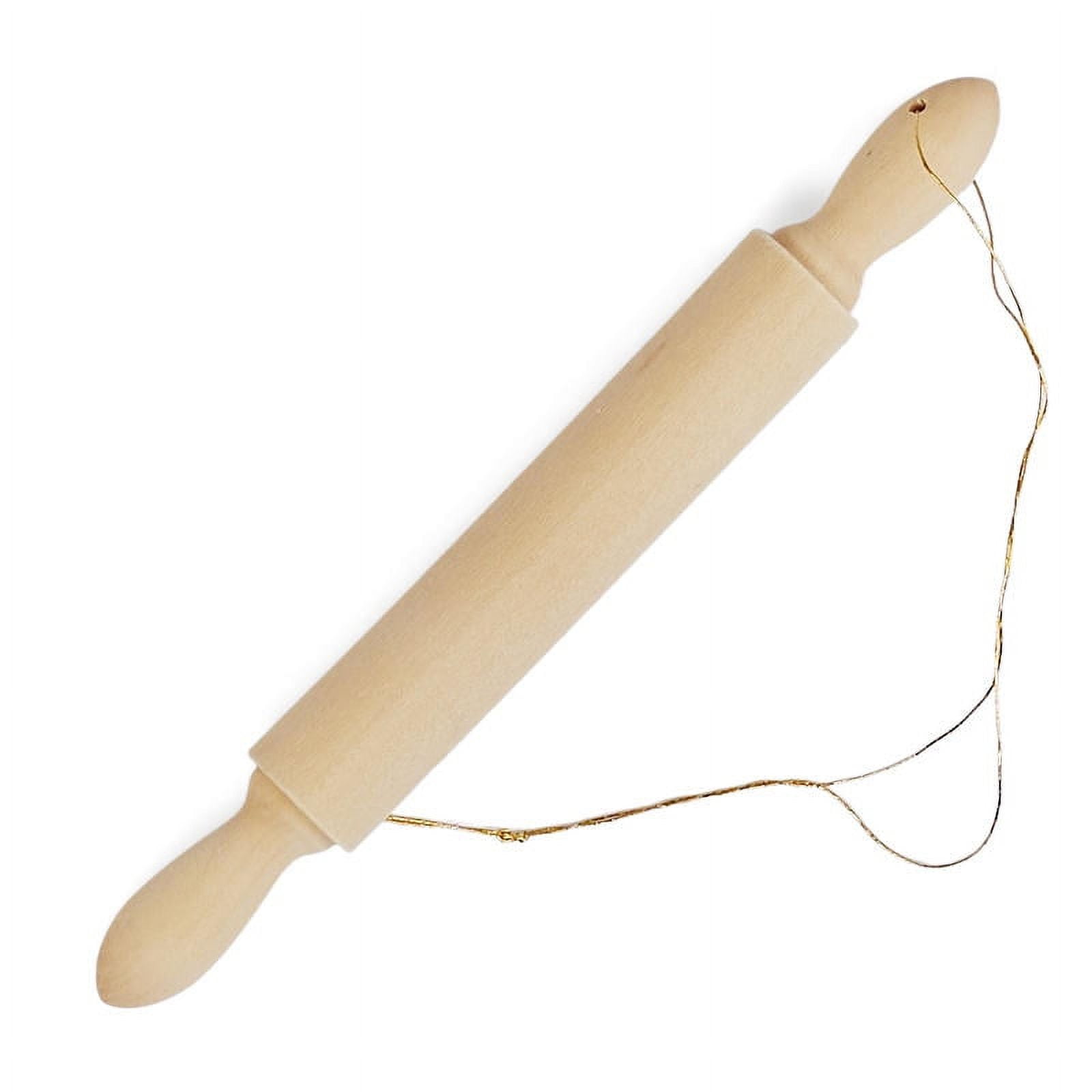 Package of 25 Unfinished Wood Miniature Rolling Pin Ornaments for ...