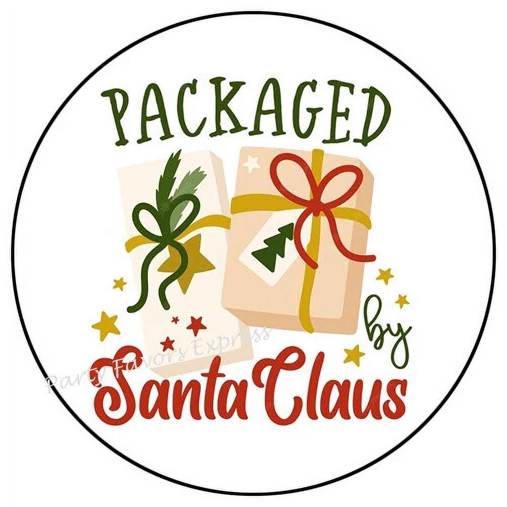 Packaged By Santa Claus Christmas Stickers Party Favors Phone Decal ...
