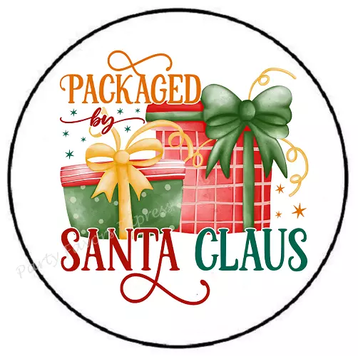 Packaged By Santa Claus Christmas Stickers Party Favors Phone Decal ...