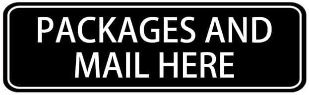 Packages And Mail Here Sign,10 X 3 Inches Acrylic Plaque With Strong ...