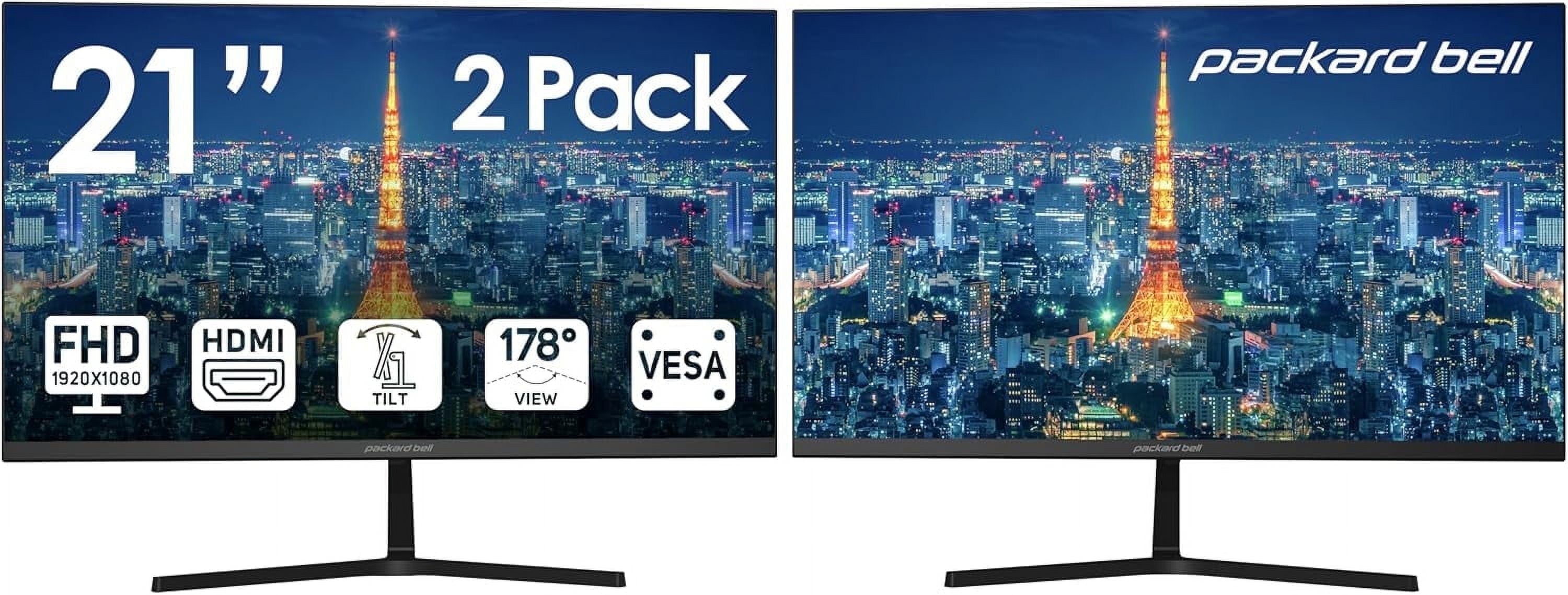Packard Bell 21 Inch FHD 1920x1080 Desktop Computer Screen for Work ...
