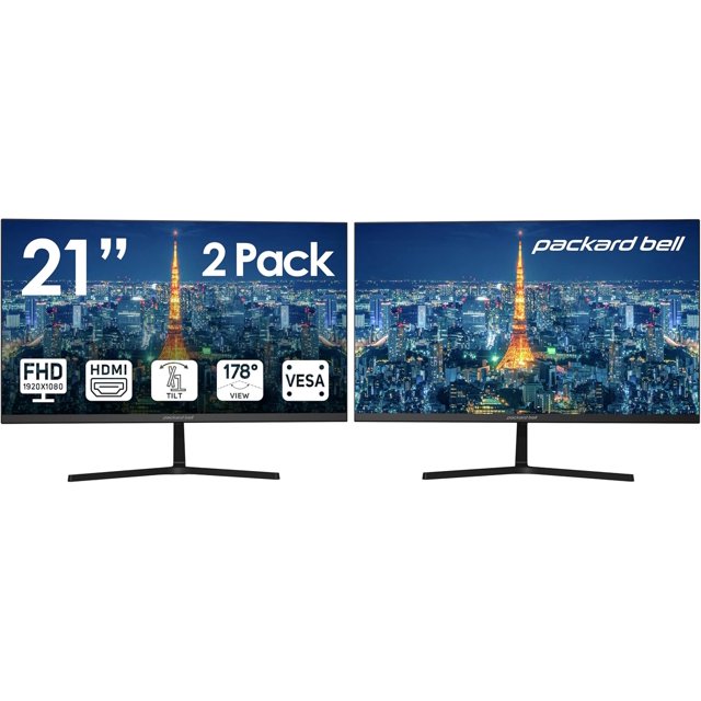 Packard Bell 21 Inch FHD 1920x1080 Desktop Computer Screen for Work ...