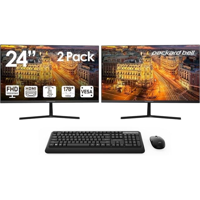 Packard Bell 24" Monitor Set - LED screens for ecommerce - Walmart ...