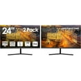 Packard Bell 24" FHD Monitor 2-Pack, HDMI VGA, IPS, 75Hz, Tilt, VESA ...