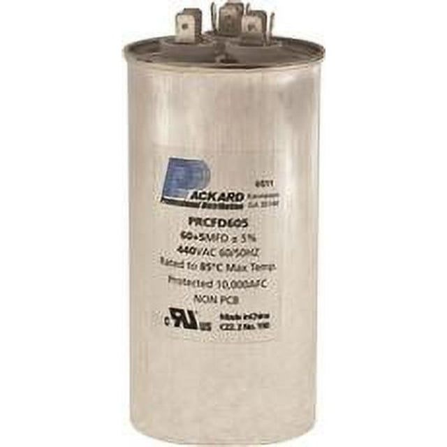 Packard Dual Round Motor Run Capacitor, 70/7.5 Mfd, 440 Vac - Walmart.com