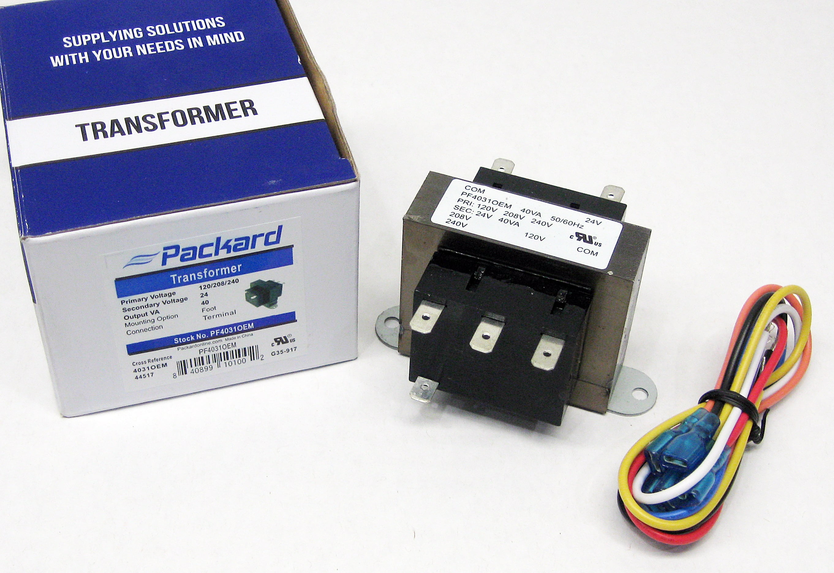 Packard PF4031OEM Transformer Input 120/208/240 Volts 40VA for Rheem 46-101905-01 - Walmart.com