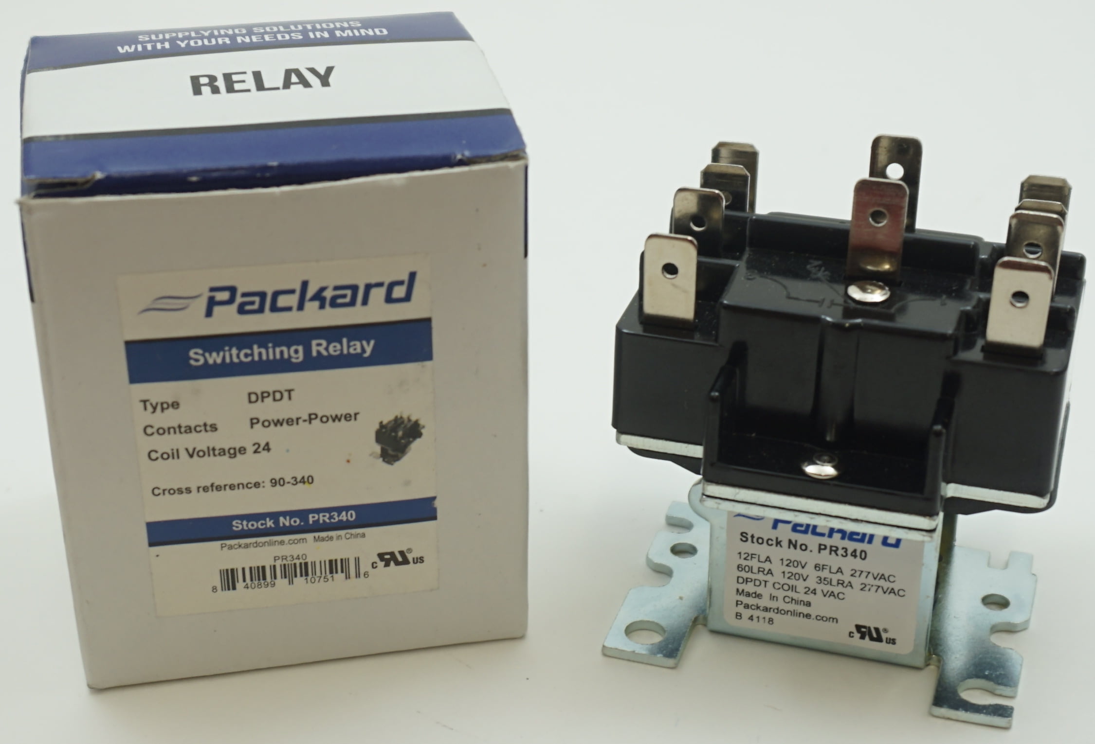 Packard DPDT Switching Relay, 24 Coil Voltage, Power-Power, PR340 ...