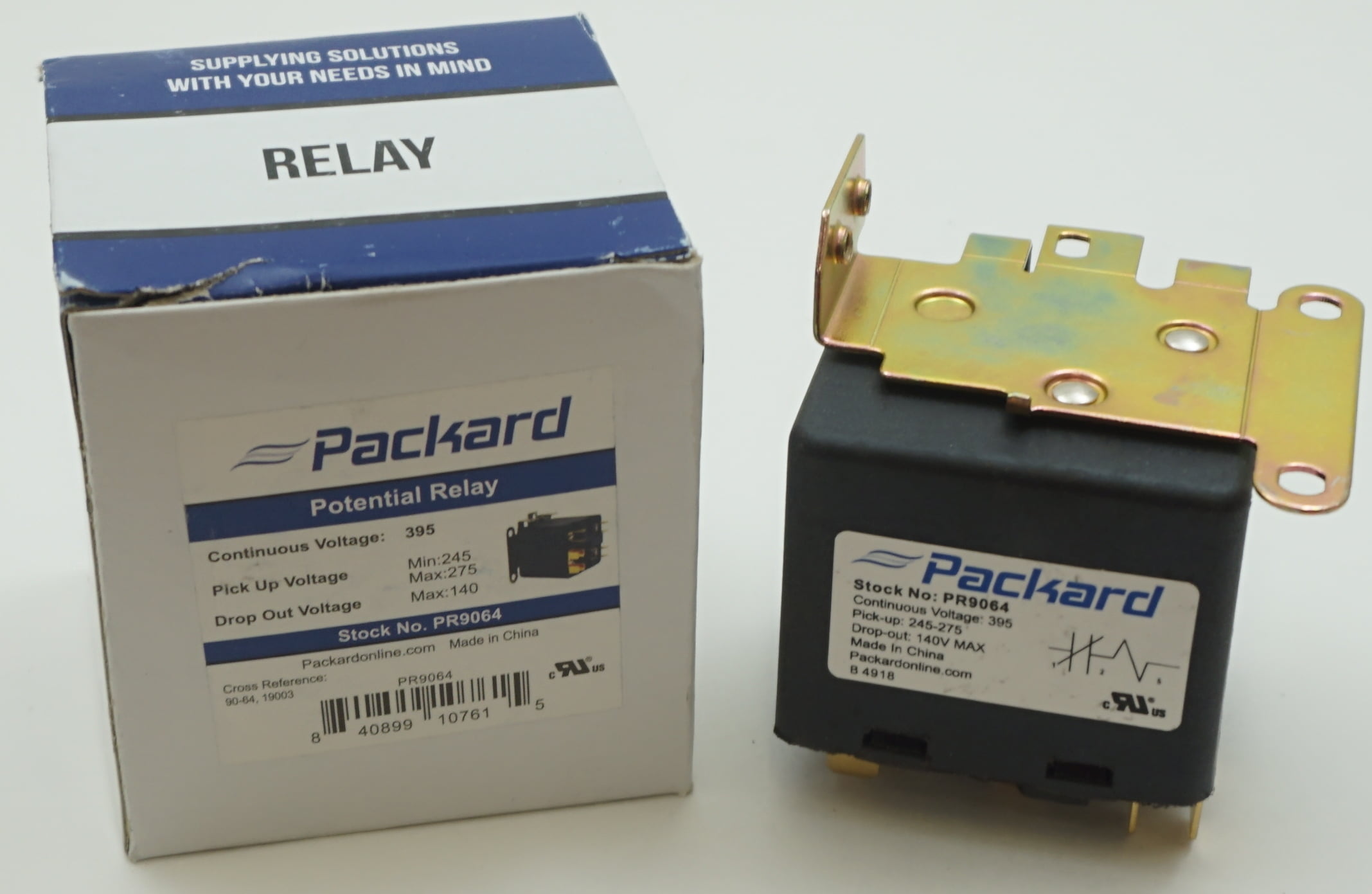 Packard Potential Relay, 395 Voltage, 245-275 pick up, 140 drop off ...
