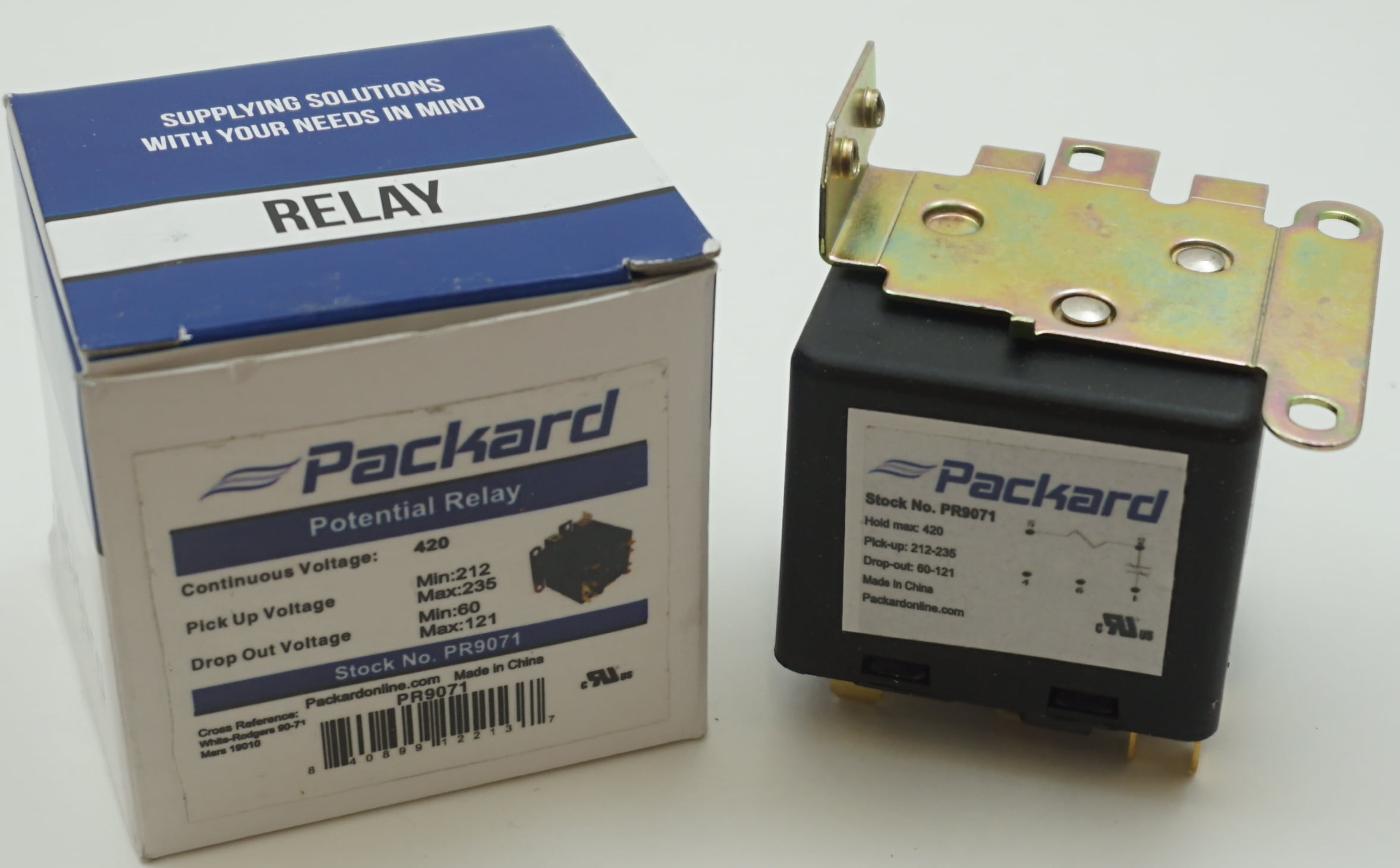 Packard Potential Relay, 420 Voltage, 212-235 pick up, 60-121 drop off ...