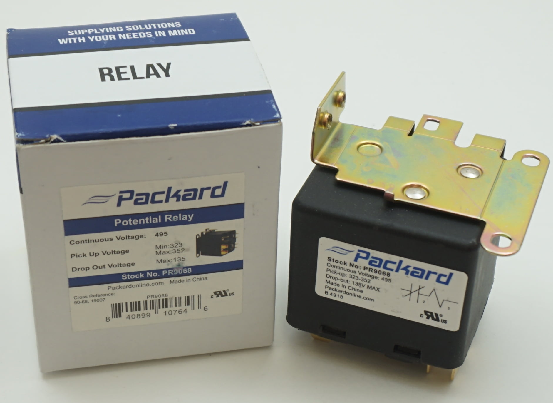Packard Potential Relay, 495 Voltage, 323-352 pick up, 135 drop off ...
