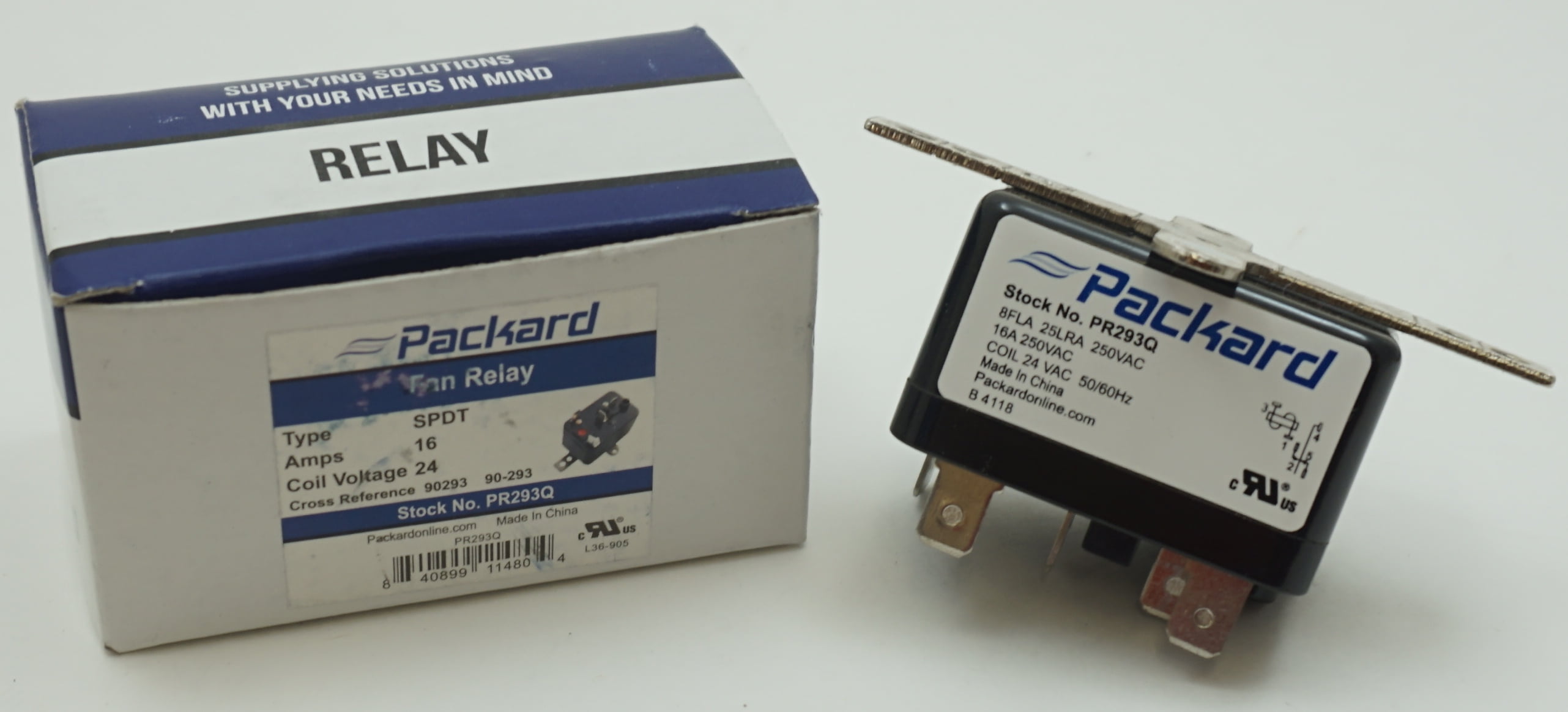 Packard SPDT Switching Fan Relay, 24 Coil Voltage, 16 Resistive Amps ...