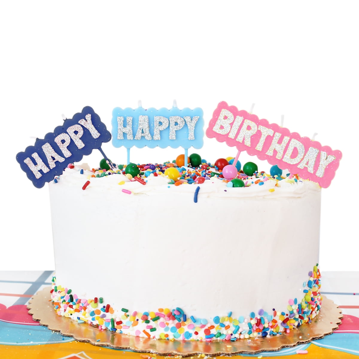 Packed Party Assorted Colors Birthday Candles, (9