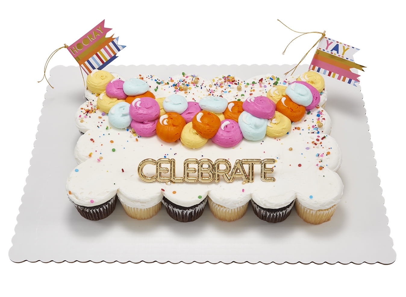 Packed Party Celebrate Cupcake Cake - Walmart.com