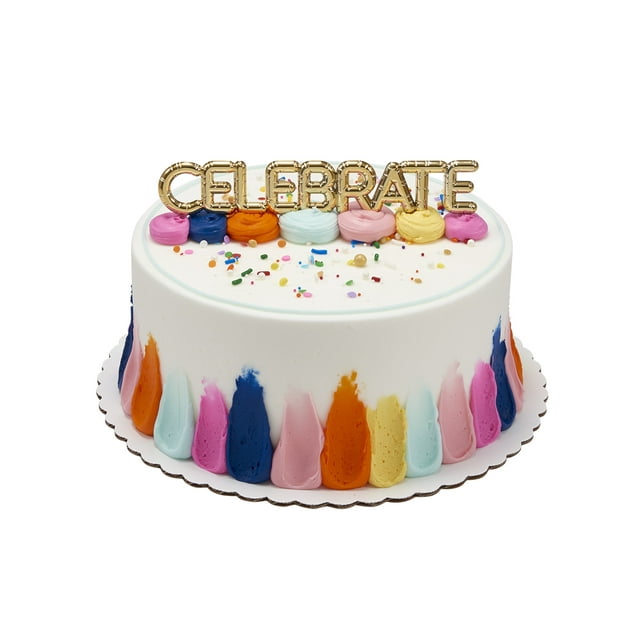 Packed Party Celebrate Round Cake - Walmart.com