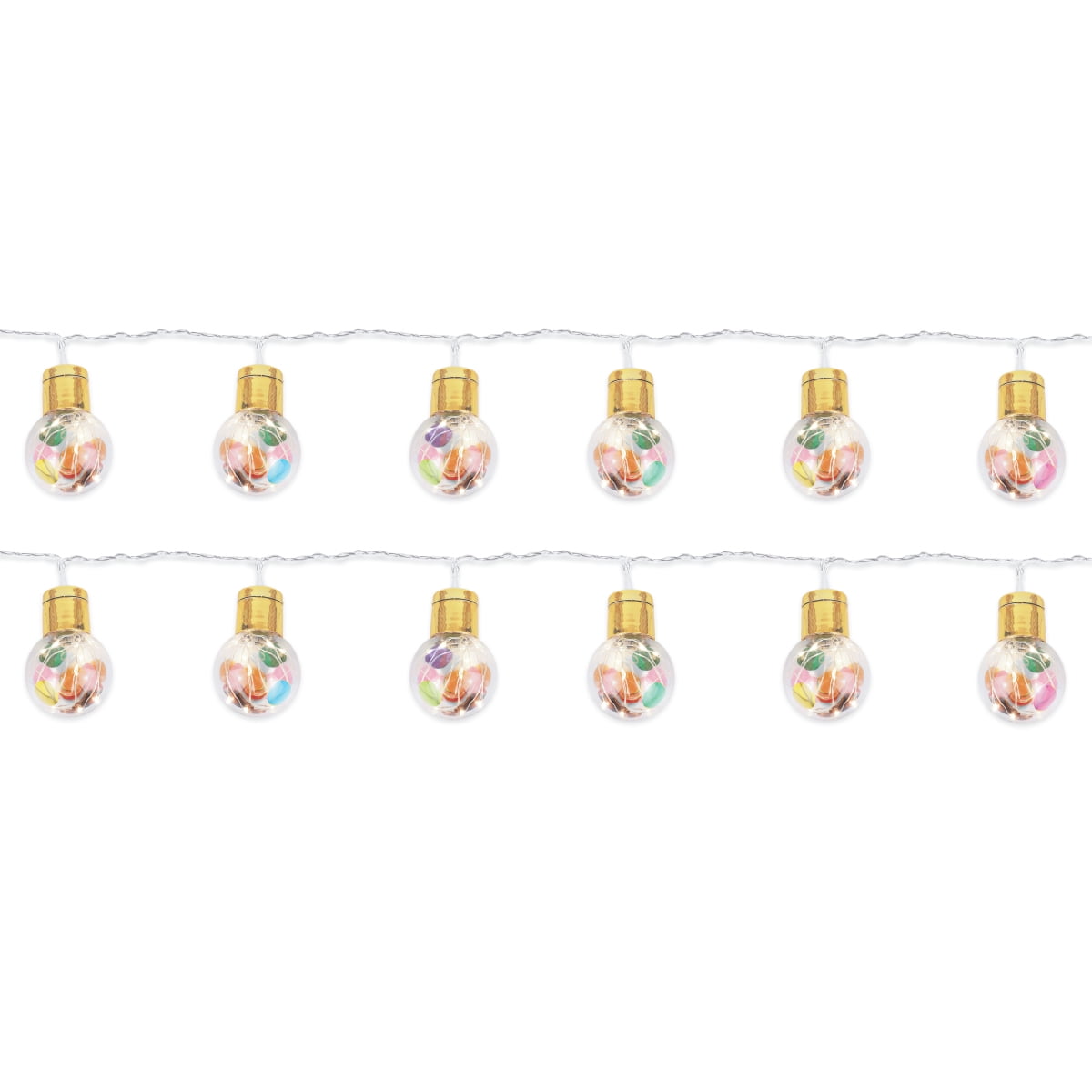 Packed Party Confetti Party Gold LED String Lights - Decorative Fairy ...