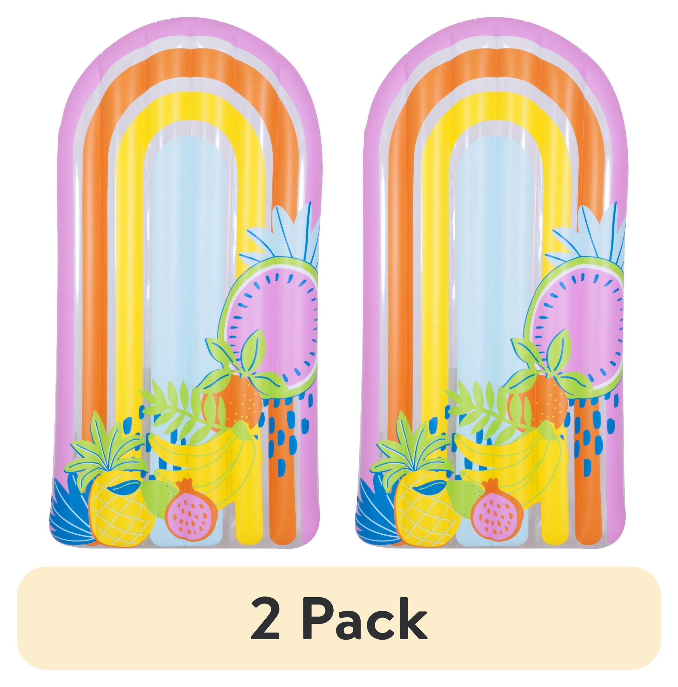 (2 pack) Packed Party Multi-Color Inflatable Fruit Pool Lounger for ...