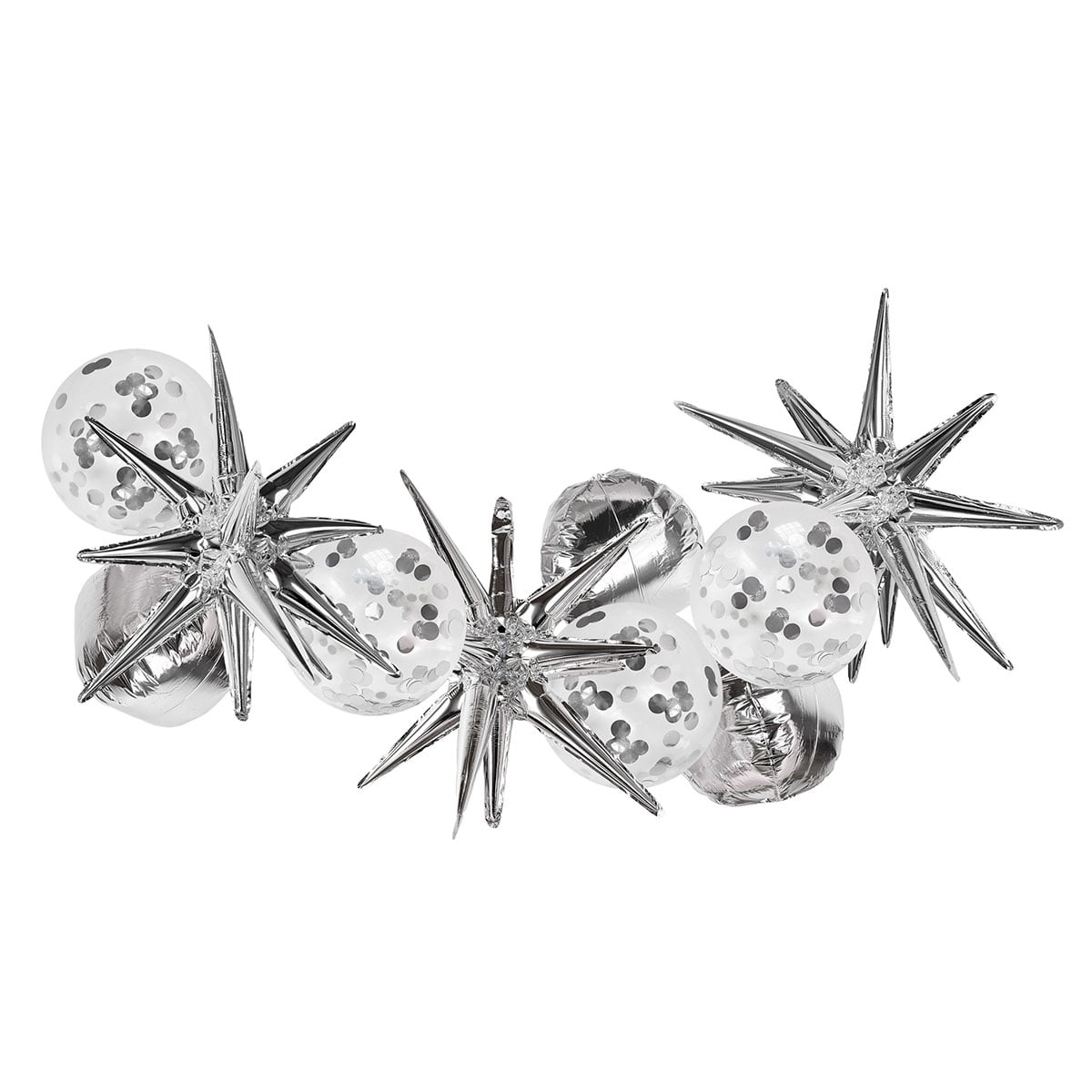 Packed Party "Shining In Silver" Silver Mylar and Confetti Balloon ...