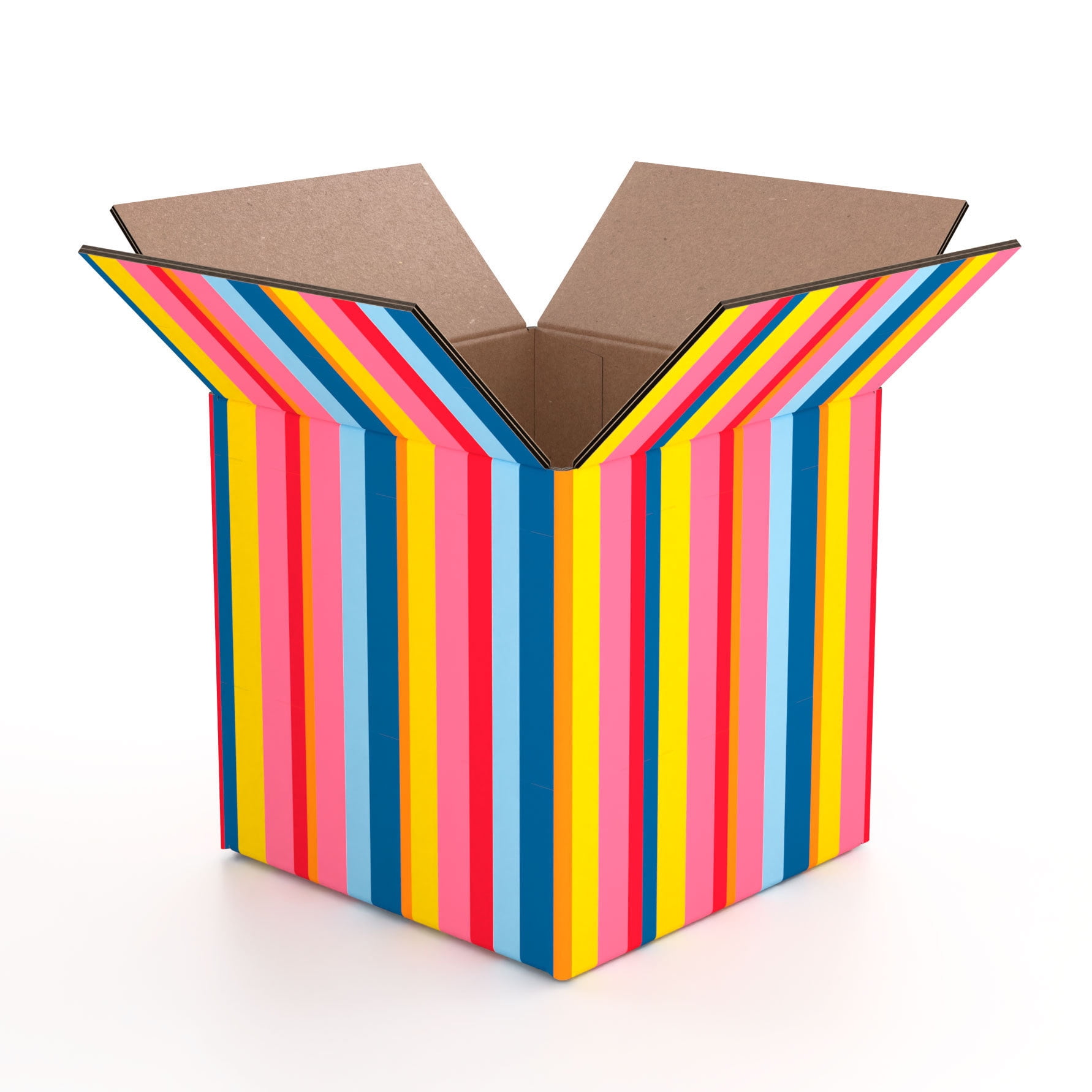 Packed Party, Shipping Box, 6" x 6" x 6", Striped Print, 1 Count ...