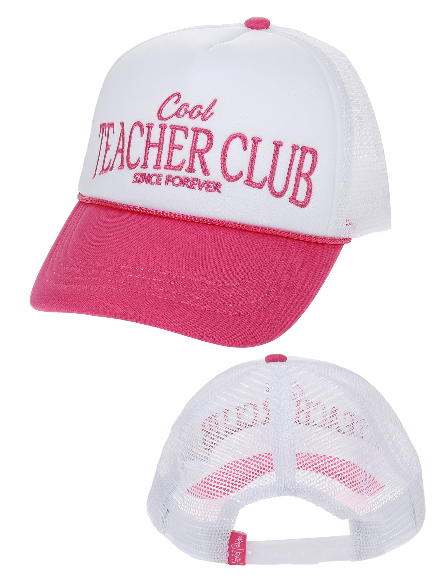 Packed Party Women's Cool Teacher Club Trucker Hat, Pink, 1 Piece ...