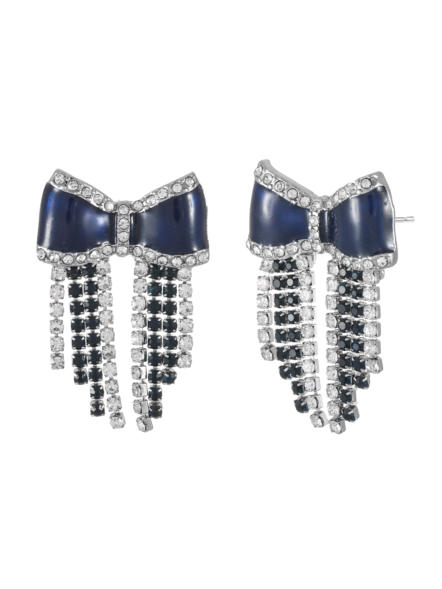 Packed Party Women's Denim Bow Dangling Stud Earrings, 1 Pair - Walmart.com