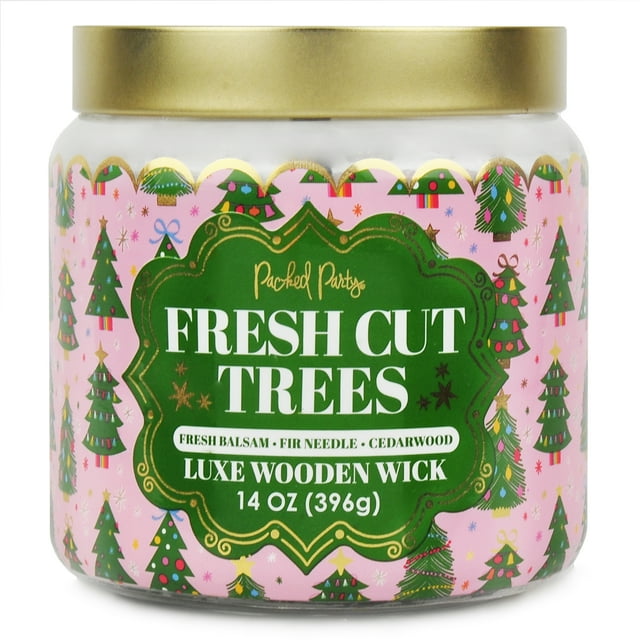 Packed Party Wrap 2 Wick Fresh Cut Trees Candle, 14 Ounce - Walmart.com