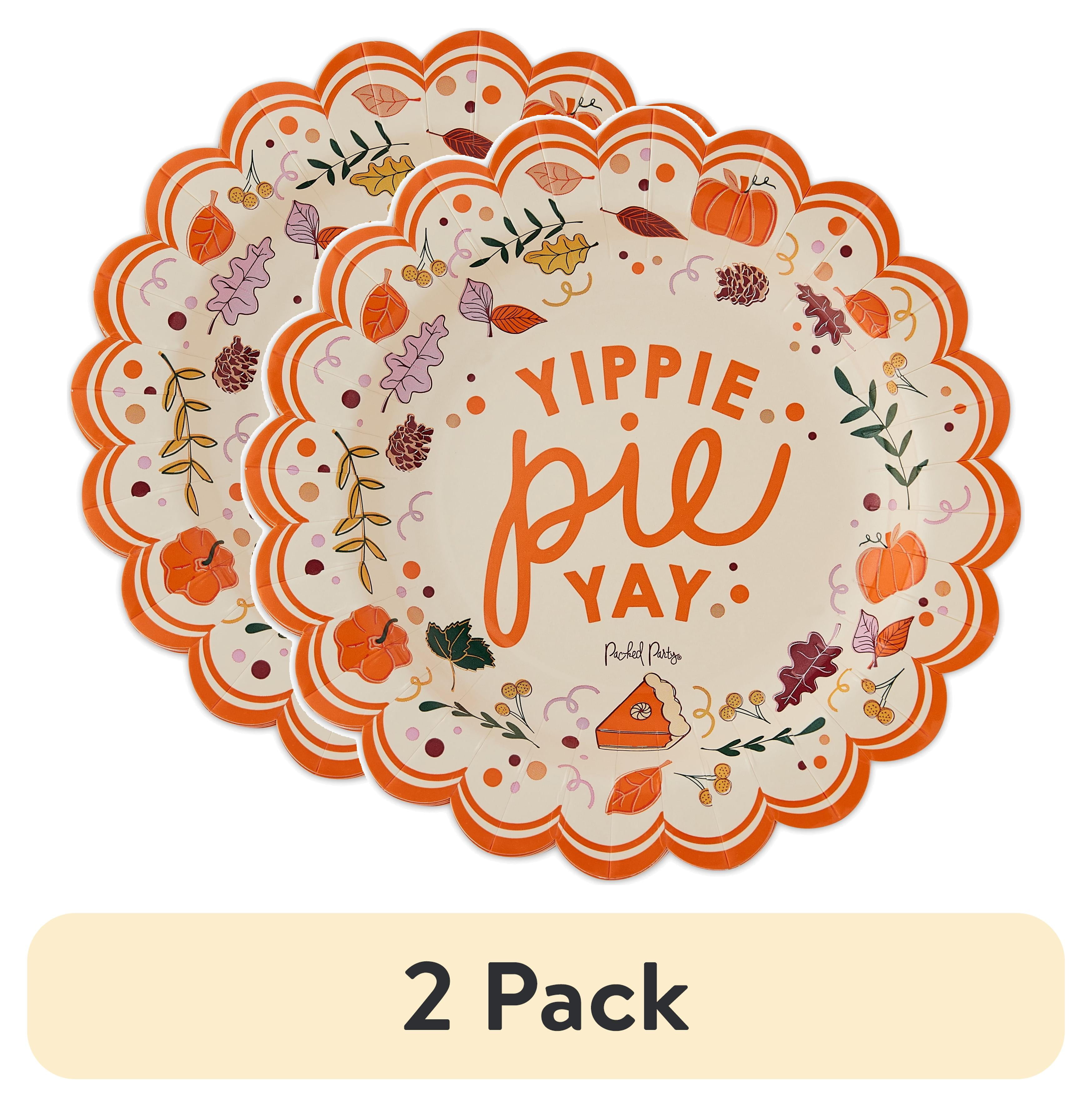 (2 pack) Packed Party Yippie Pie Yay Disposable Thanksgiving Dessert ...