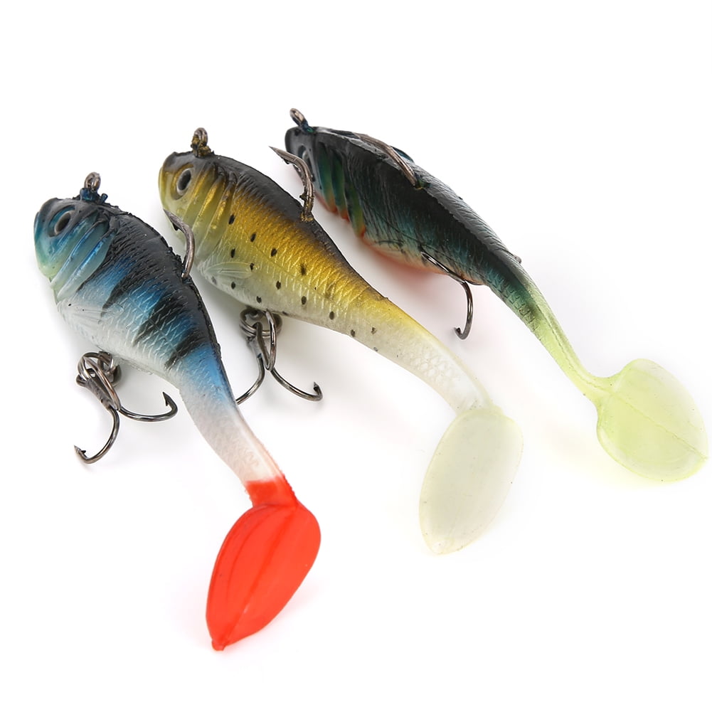 Packed Soft Bait for Effective Fake Lures Bright Color T-Tailed Fishing ...