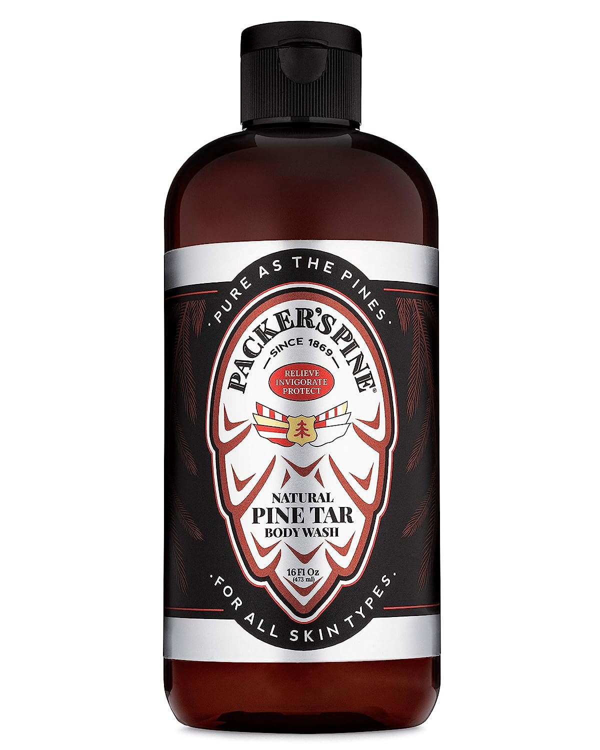 Packer's Pine Tar Body Wash, Natural Pine Tar and Oils, Paraben-Free ...