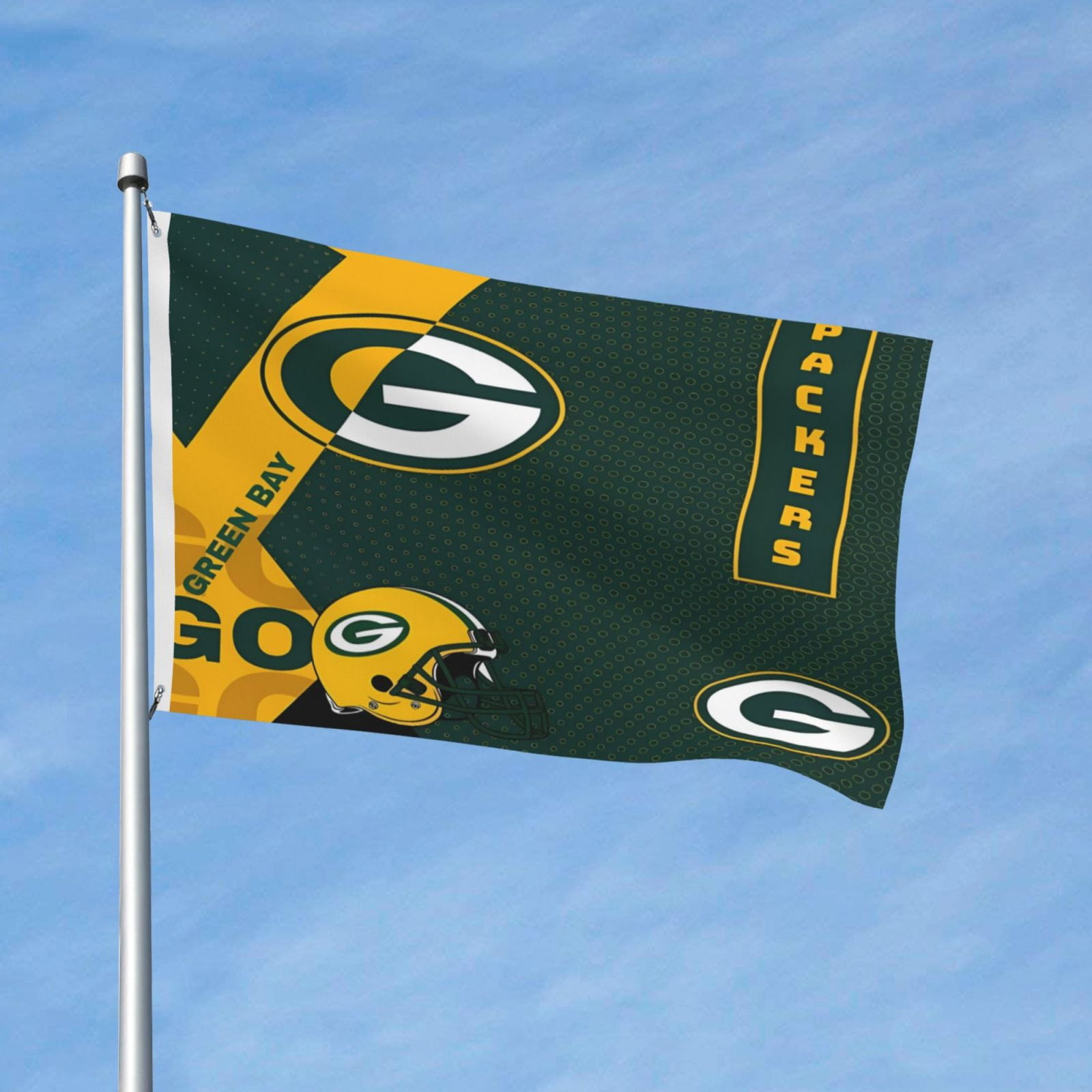 Packers American Football Team Double Sided Flag 3x5ft Garden Hanging ...