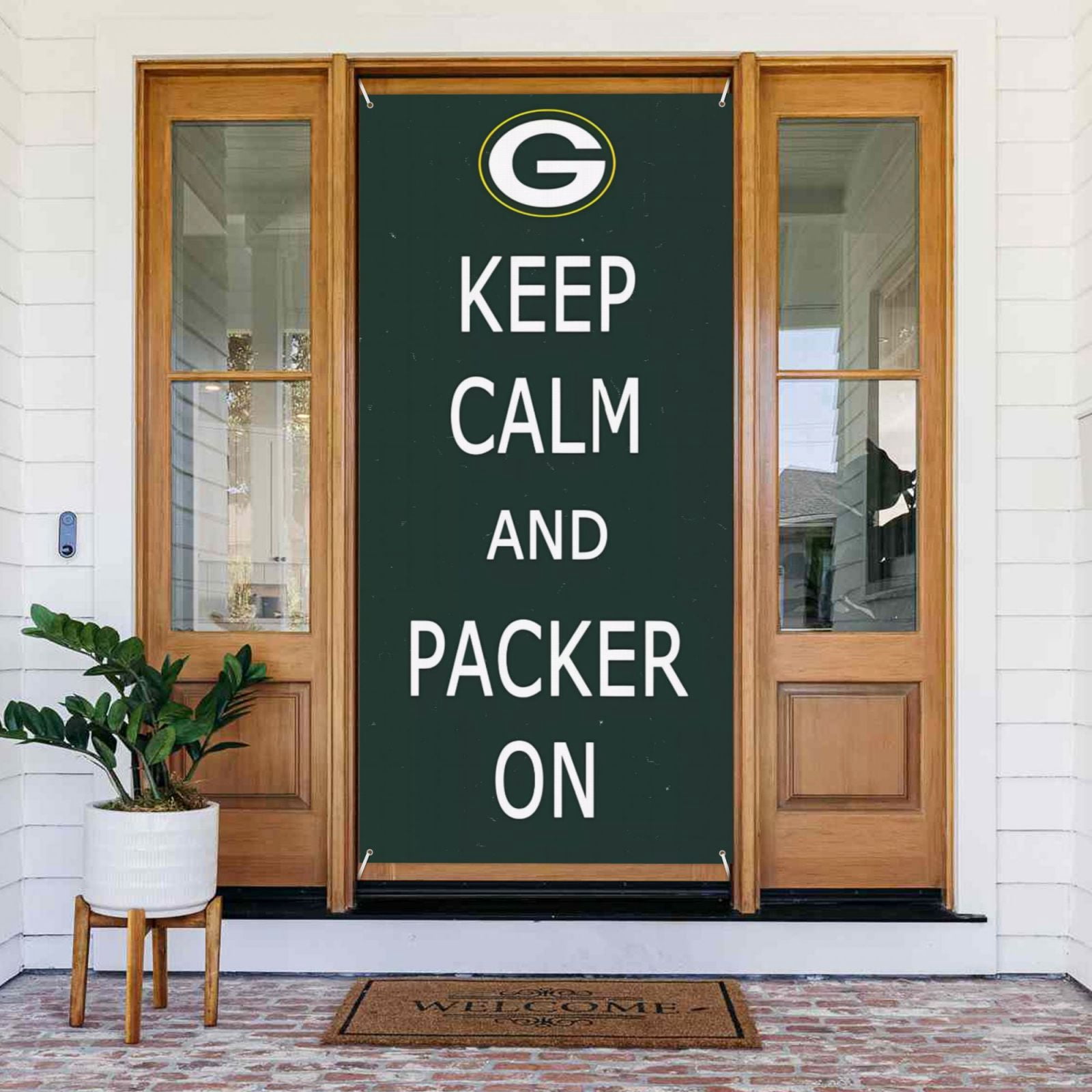 Packers Football Team Door Decor Banner, Custom Team Fan Porch Sign ...