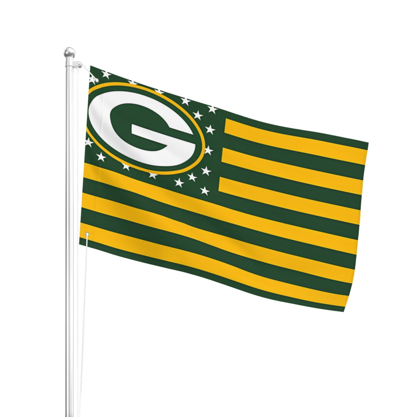 Packers Football Team Graphic 3-Ply Double Sided Flag 2x3ft in Vibrant ...