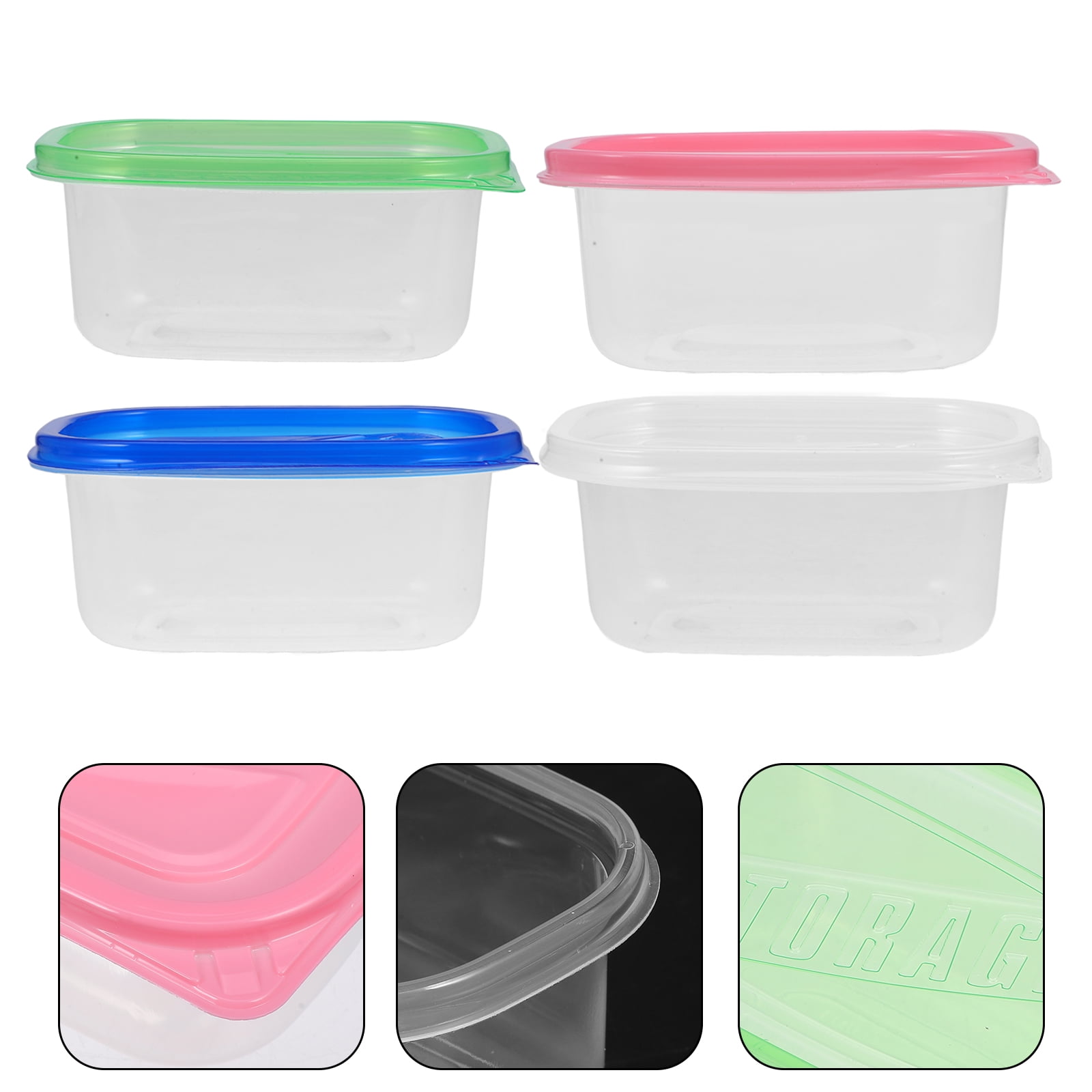 Packing Crisper, 12pcs 280ML Rectangular Plastic Lunch Boxes Disposable ...