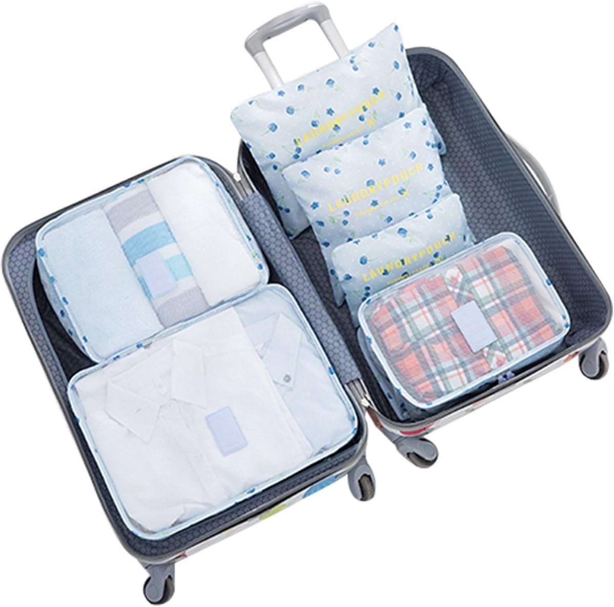 Packing Cubes - 6 count Travel Luggage Organizer Bags for Backpack ...