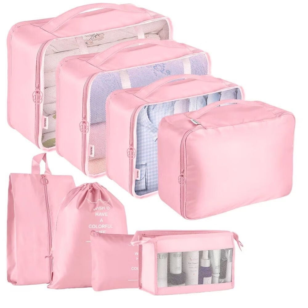 Packing Cubes - 8 PCS Travel Luggage Organizers Set Waterproof Suitcase ...