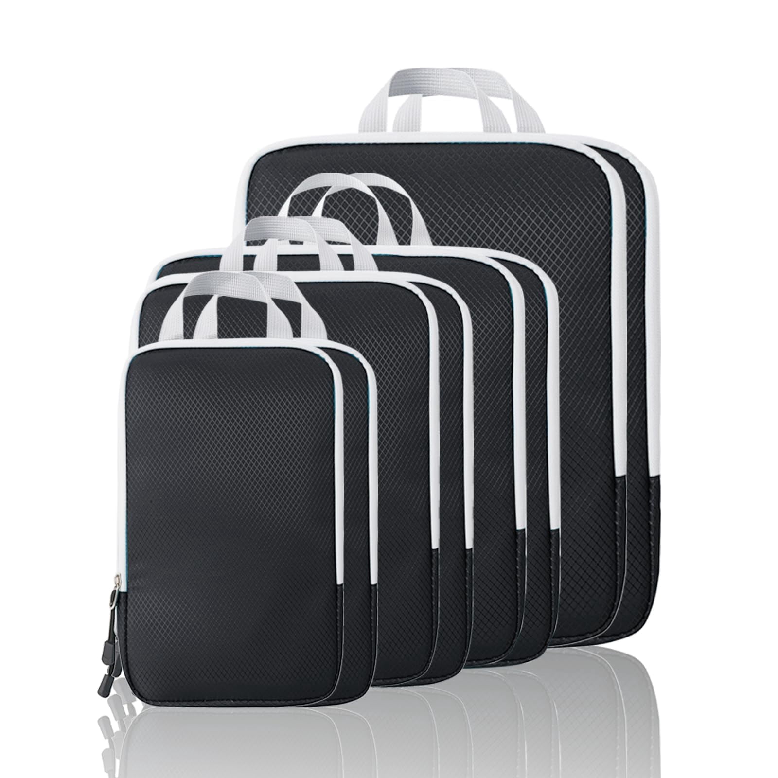 Packing Cubes Black and Grey 8 Set Travel Carry On Suitcase ...