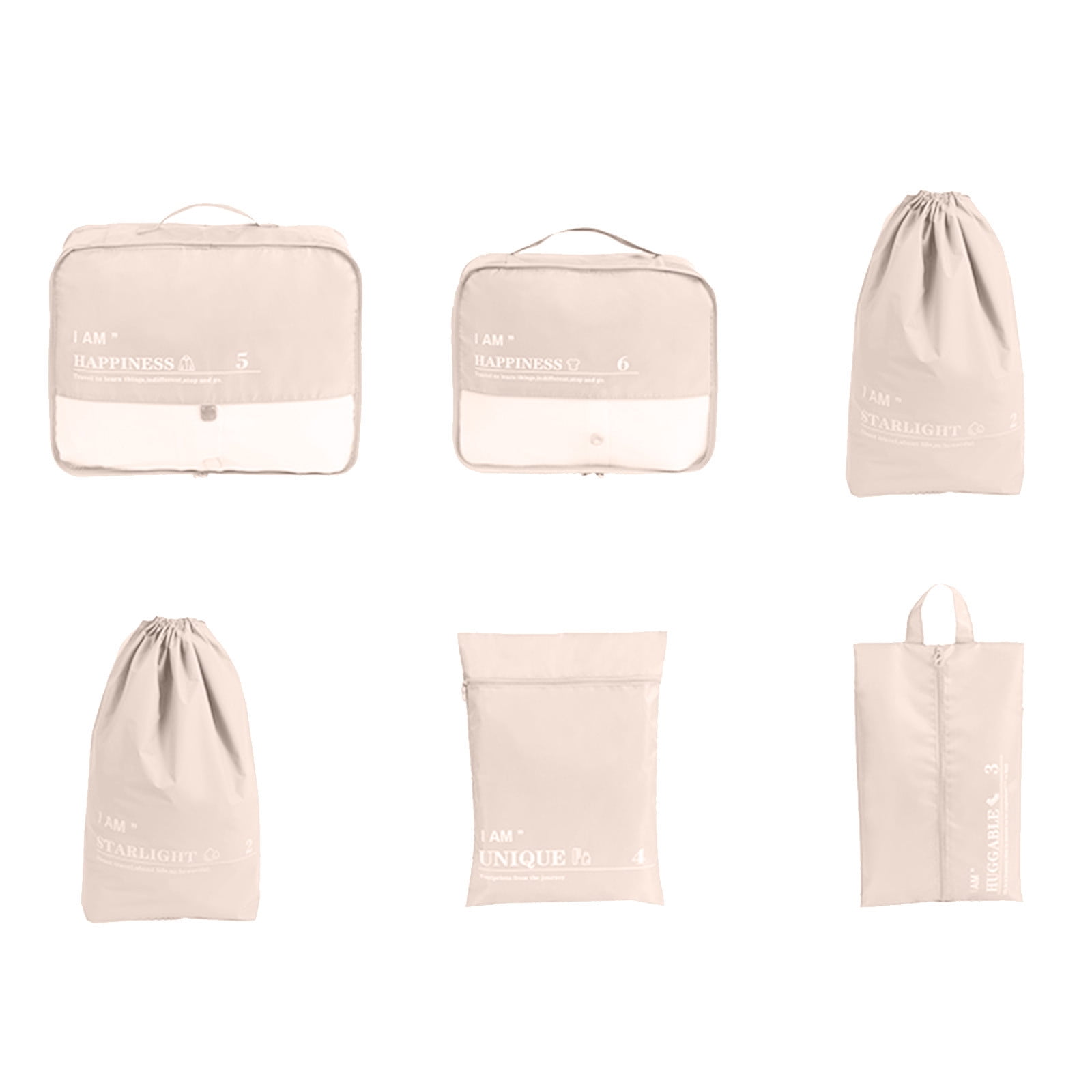 Packing Cubes For Travel, 6 Set Luggage Organizers With Shoe Bag ...