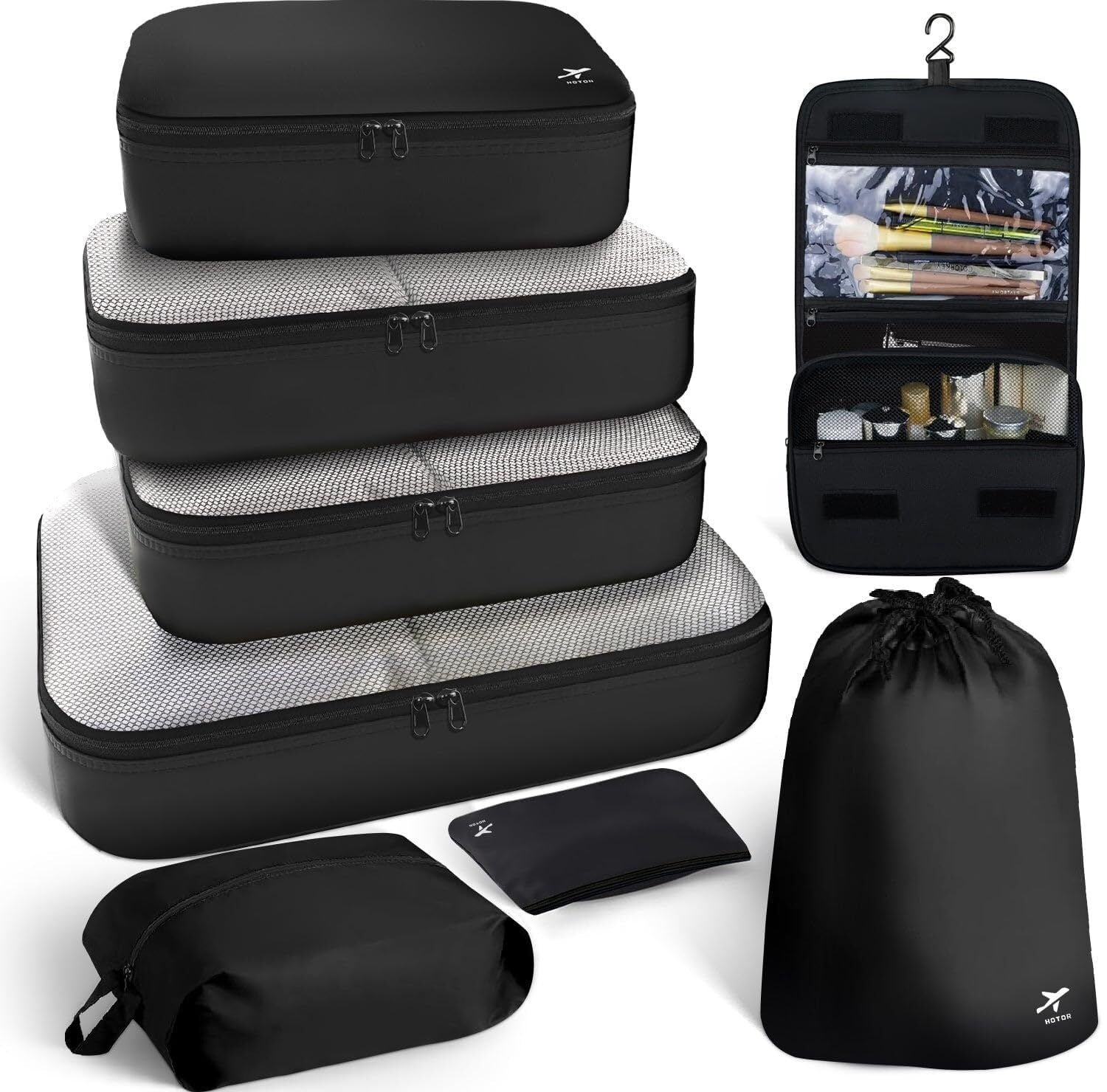 Packing Cubes for Suitcases - 6 Pieces, Light Packing Cubes for Travel ...