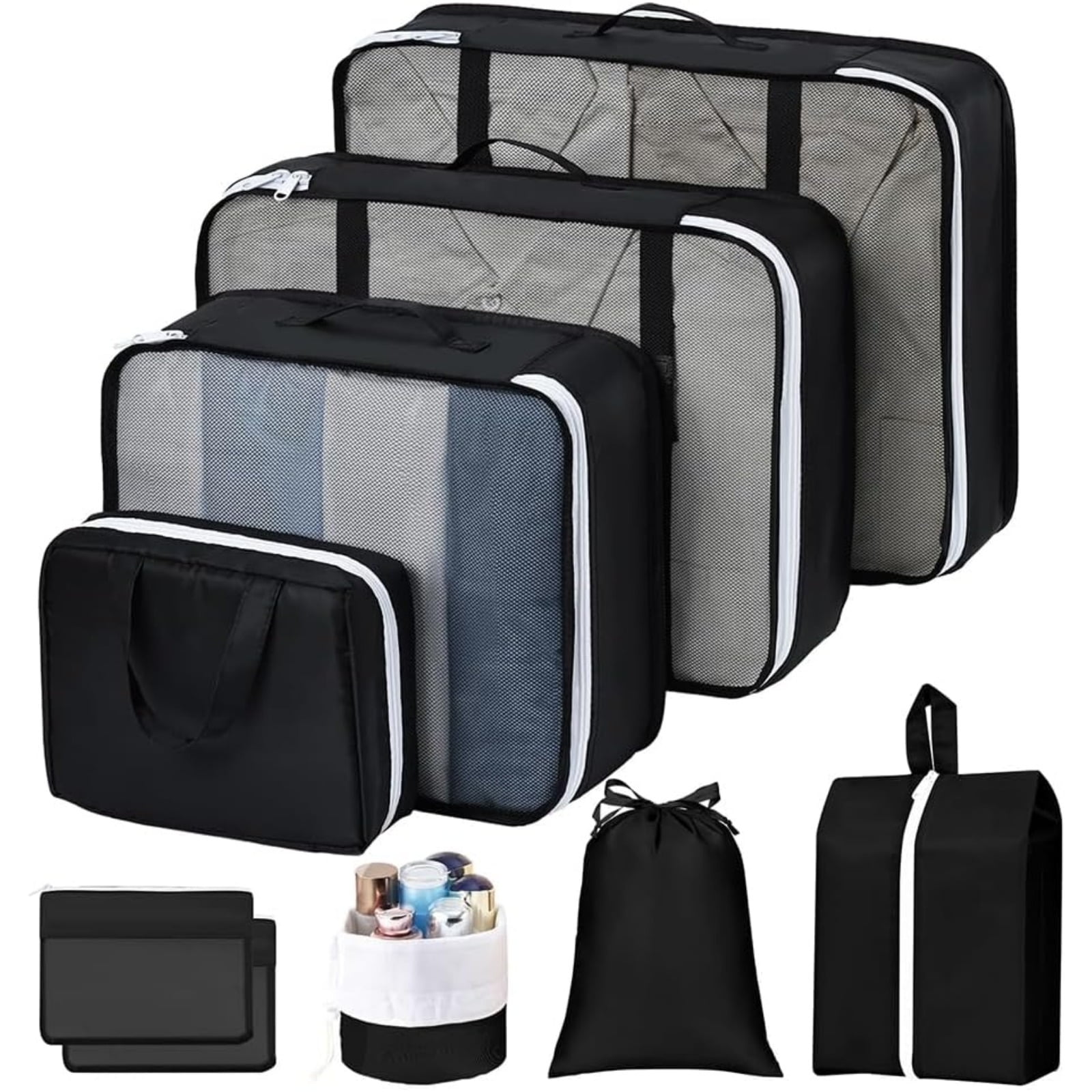 Packing Cubes for Travel - 9 Set Packing Cubes for Suitcase Large ...