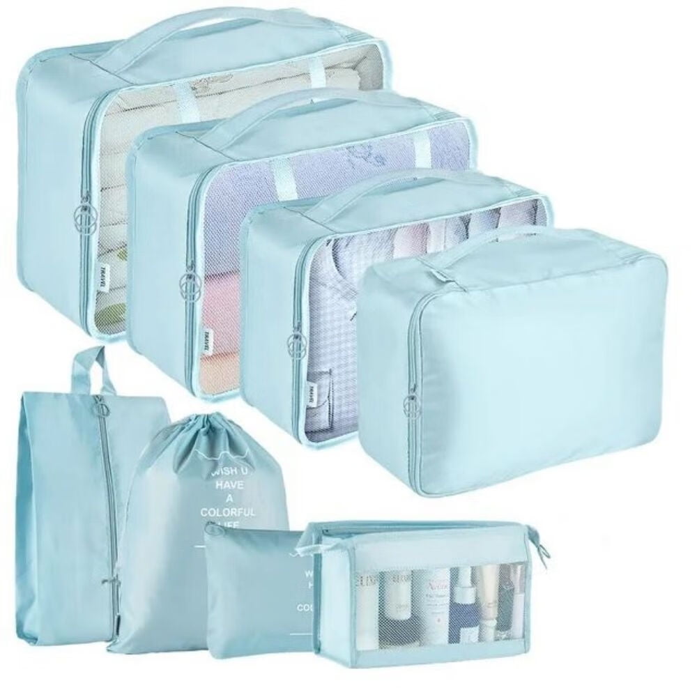 Packing Cubes for Travel, 8Pcs Travel Cubes Set Foldable Suitcase ...