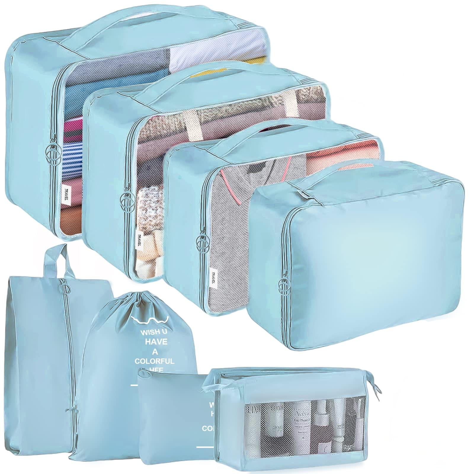 Packing Cubes for Travel, 8Pcs Travel Cubes Set Foldable Waterproof ...