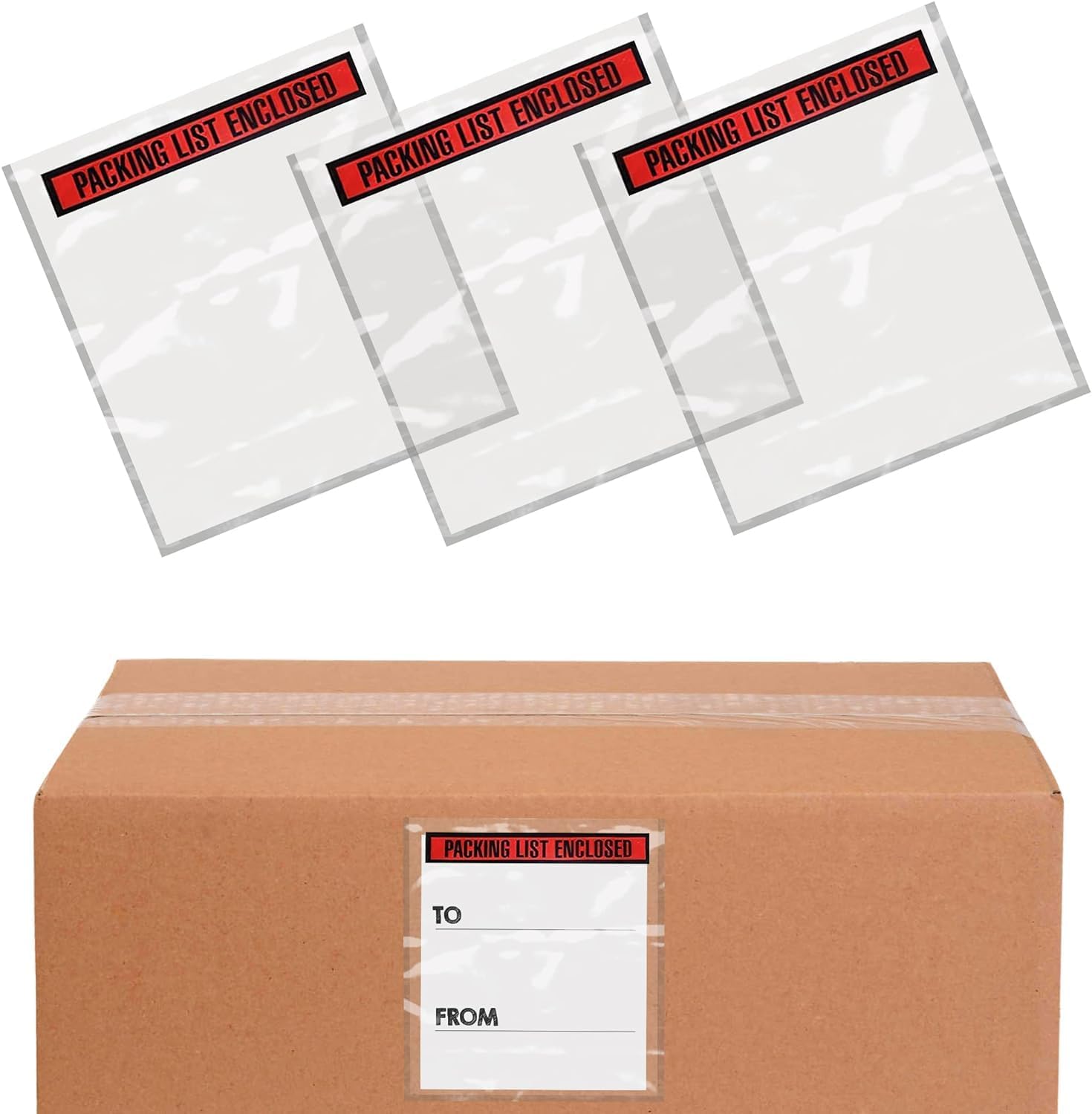 1000 Pack 7"x10" Shipping Label Sleeves - Packing Slip Envelope Pouches ...