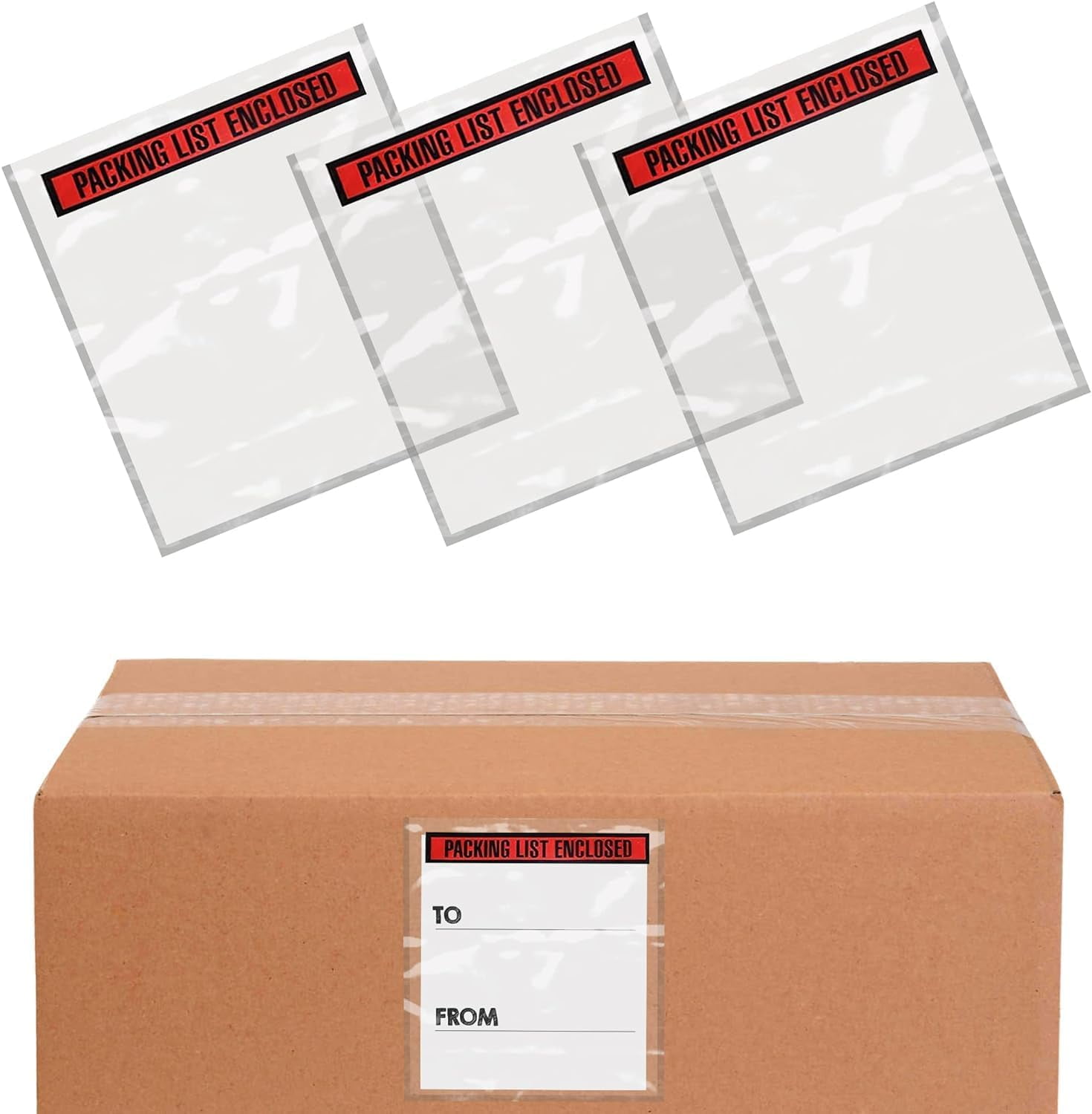 Packing List Envelopes, 4.5 x 5.5 Inch. 100 Pack 2 Mil Polyethylene ...
