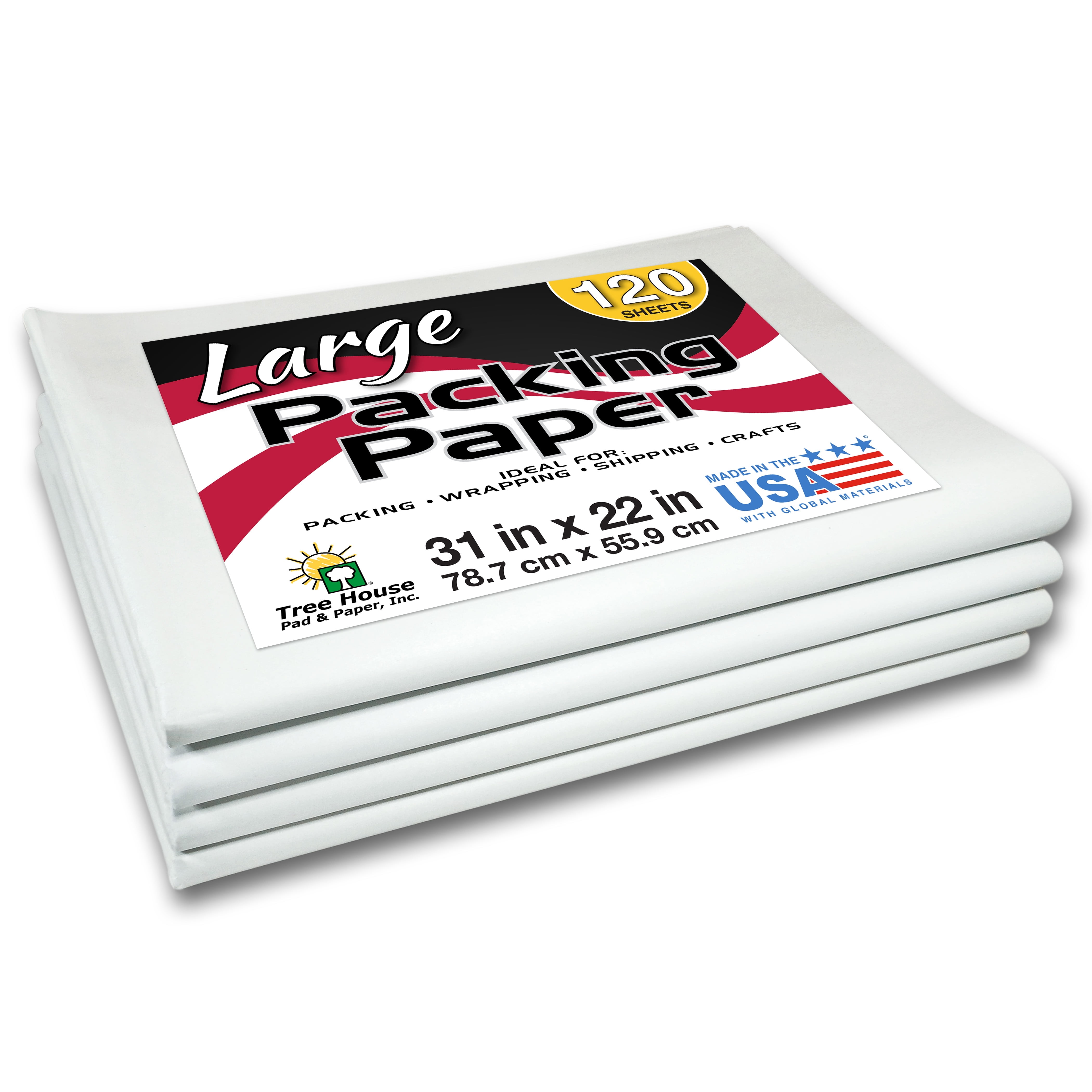 Tree House Packing Paper for Moving – 120 Large Newsprint Packing Paper ...