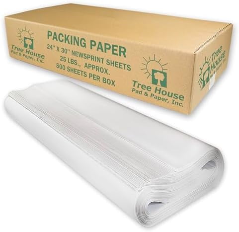 Packing Paper Sheets for Moving - 25lbs - 500 Sheets of Newsprint Paper ...