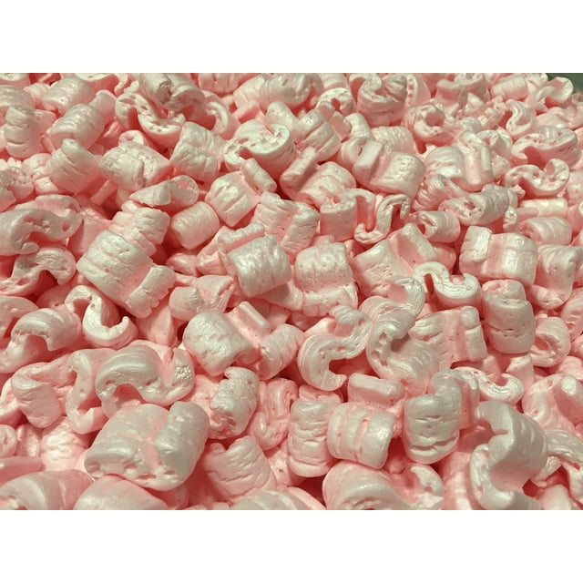 Supplyhut Bulk Packing Peanuts for Shipping, Anti Static, Bio, Pink, 20 ...