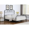 Free Shipping! Packlan Eastern King Metal Panel Bed Matte Black ...