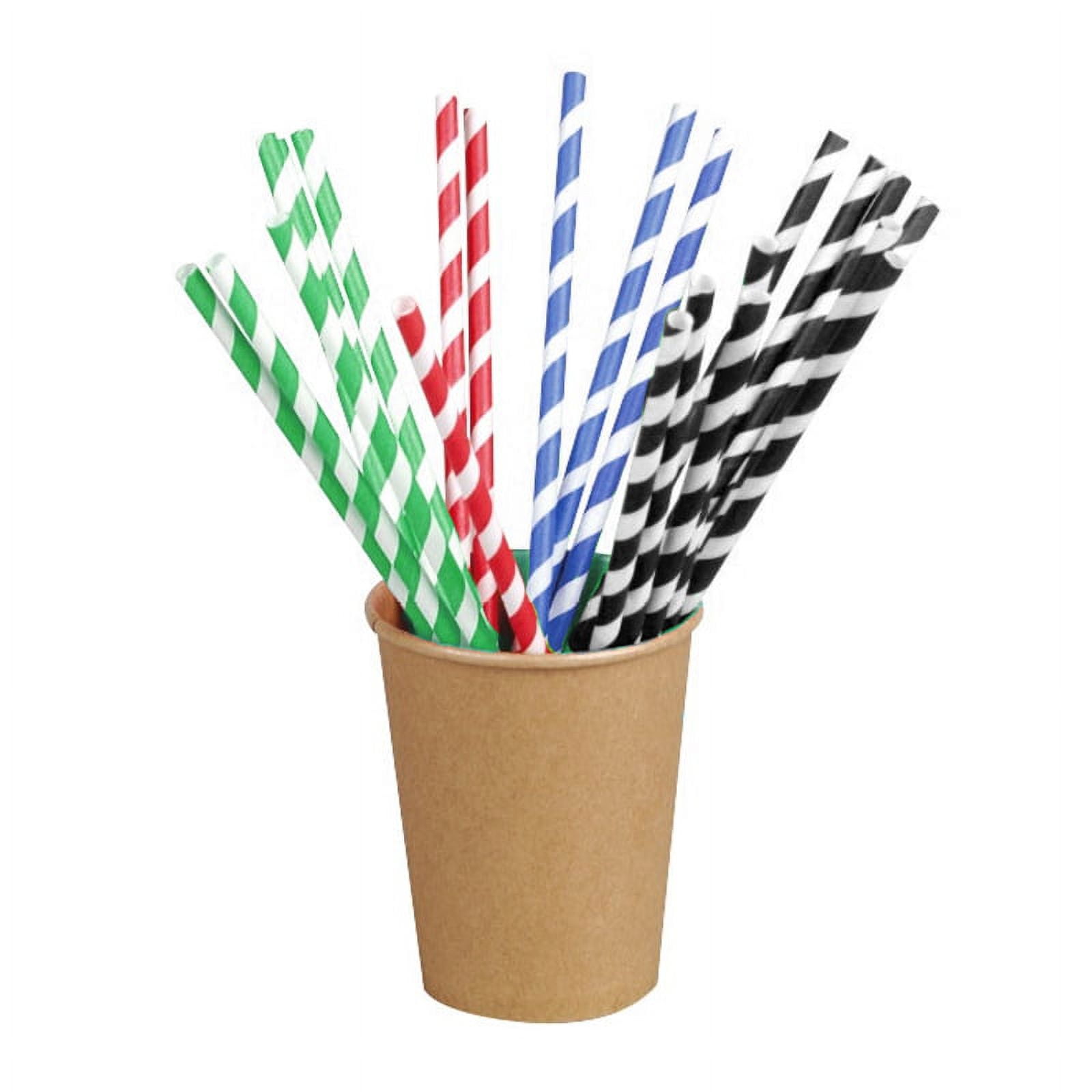 Packnwood Natural Unwrapped Paper Straws, Pack of 500 Green, Pack Of ...