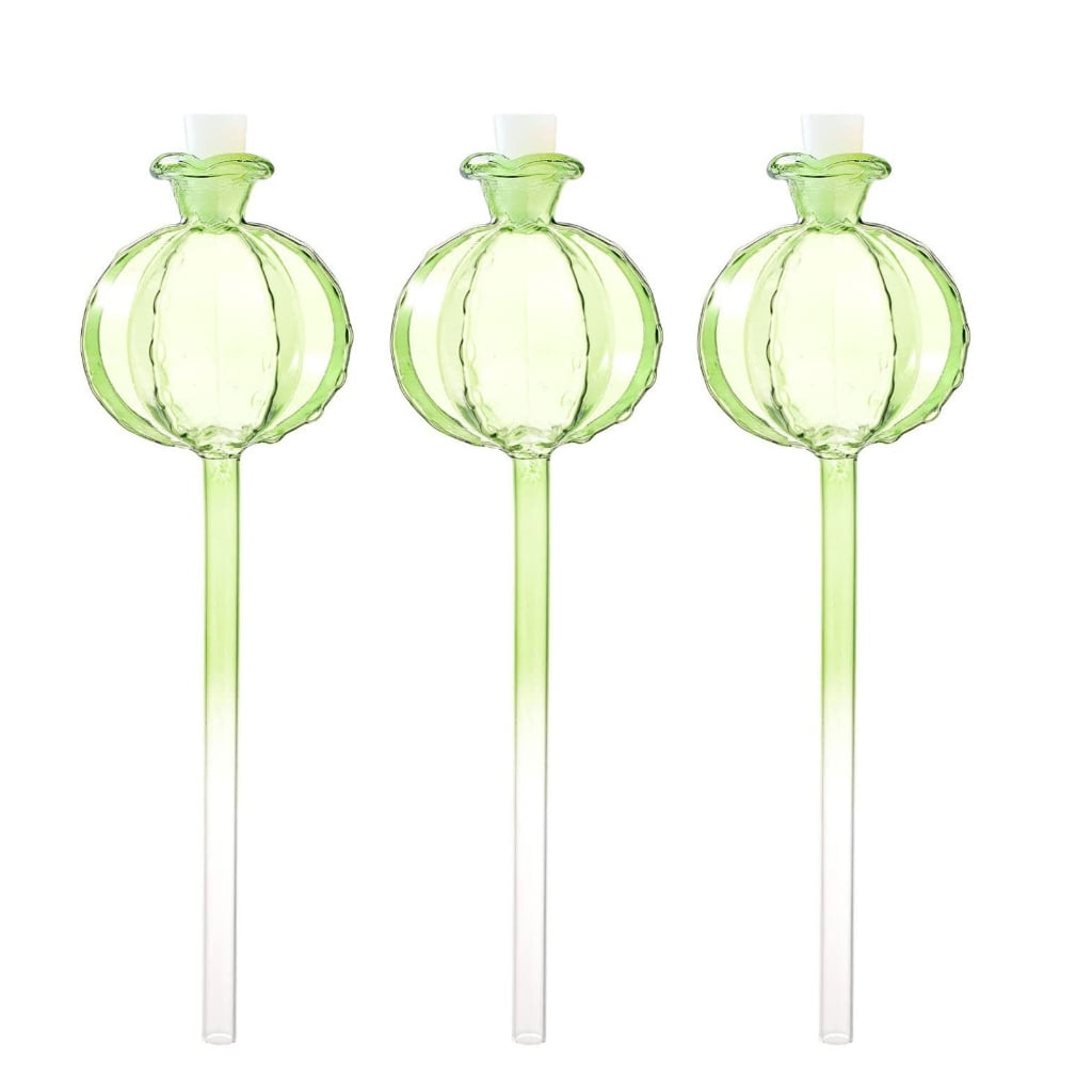 Packof 3 Plant Watering Glass Self-Watering Automatic Water Irrigation ...