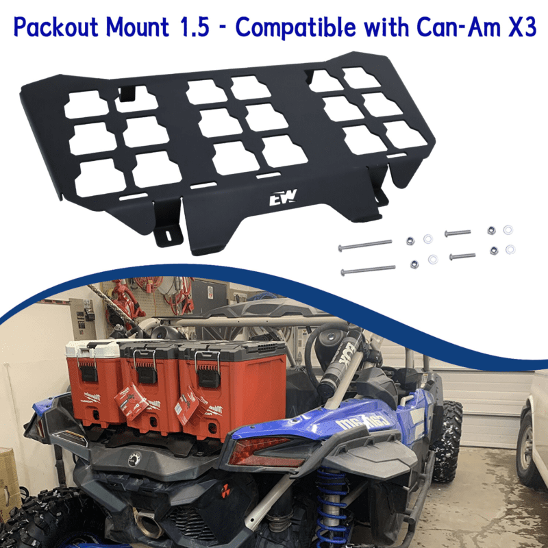 Packout Mount - Compatible with 2017-2024 Can-Am X3 Black Powder Coated ...